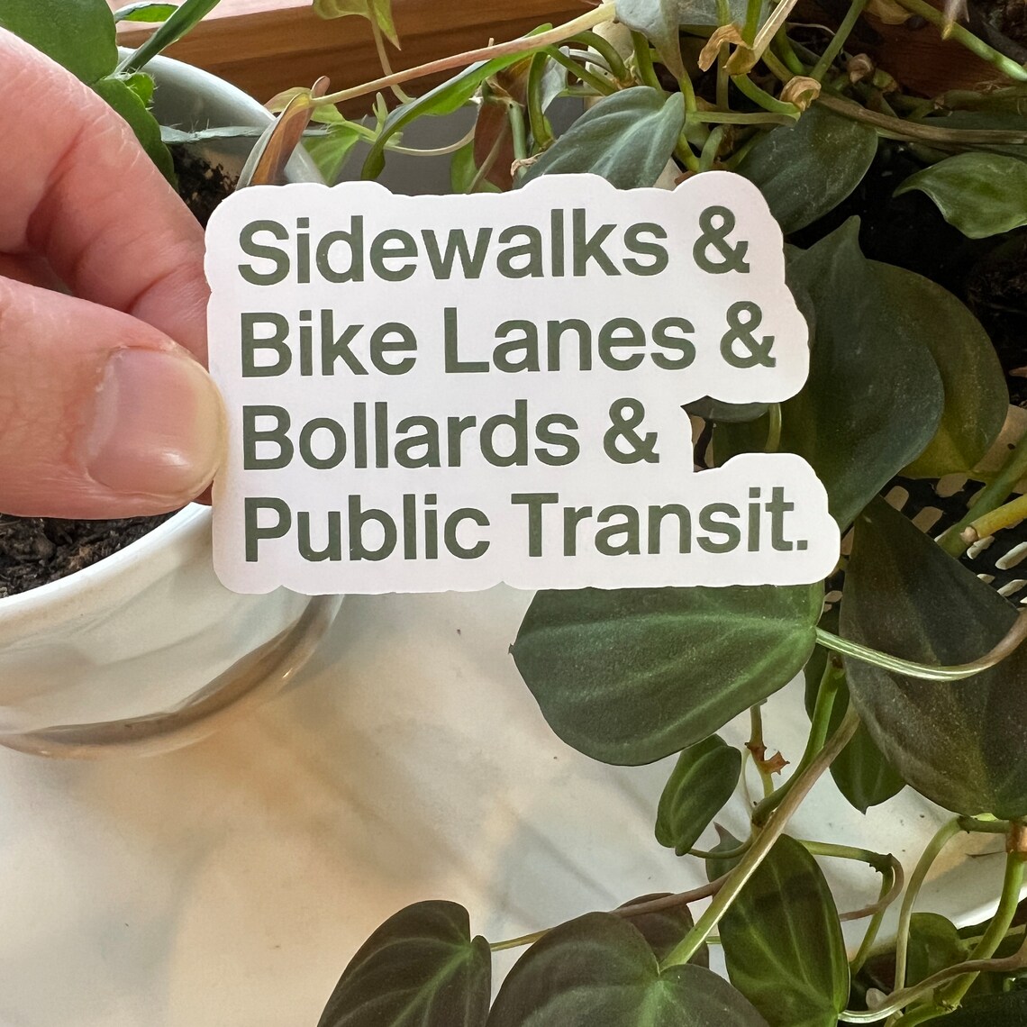Sidewalks & Bike Lanes Bollards Public Transit Die Cut Matte Sticker ...