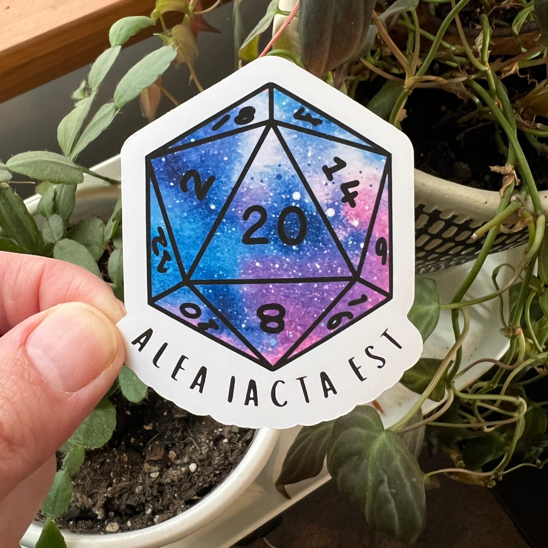 Alea Iacta Est 20 Side Galaxy Die Matte Sticker Latin Ancient Rome the ...