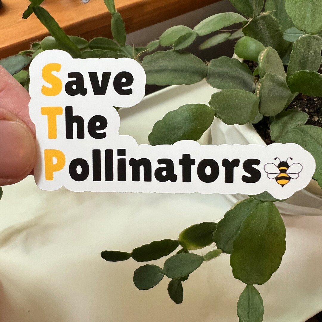 Save the Pollinators Bumble Bee Die Cut Matte Sticker | Pollinators ...