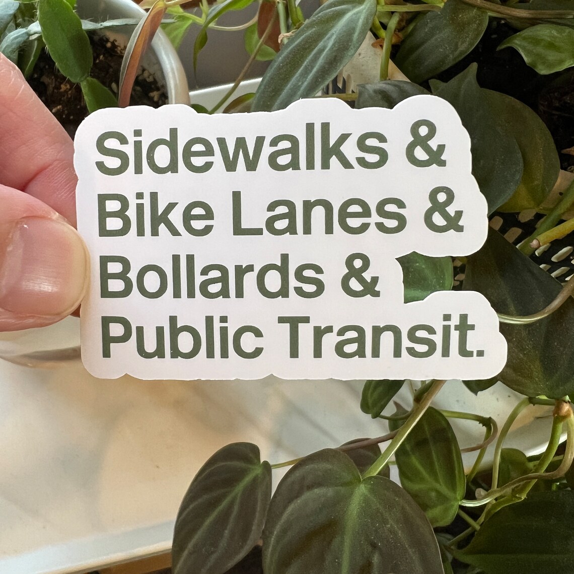 Sidewalks & Bike Lanes Bollards Public Transit Die Cut Matte Sticker ...