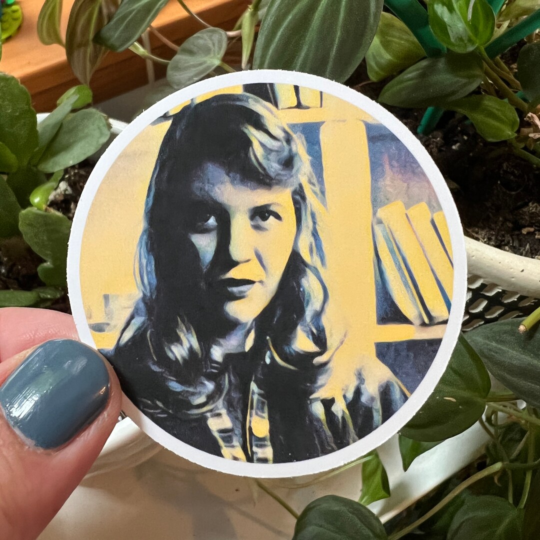Sylvia Plath Portrait Literary Sticker - Books Poetry Authors Matte ...