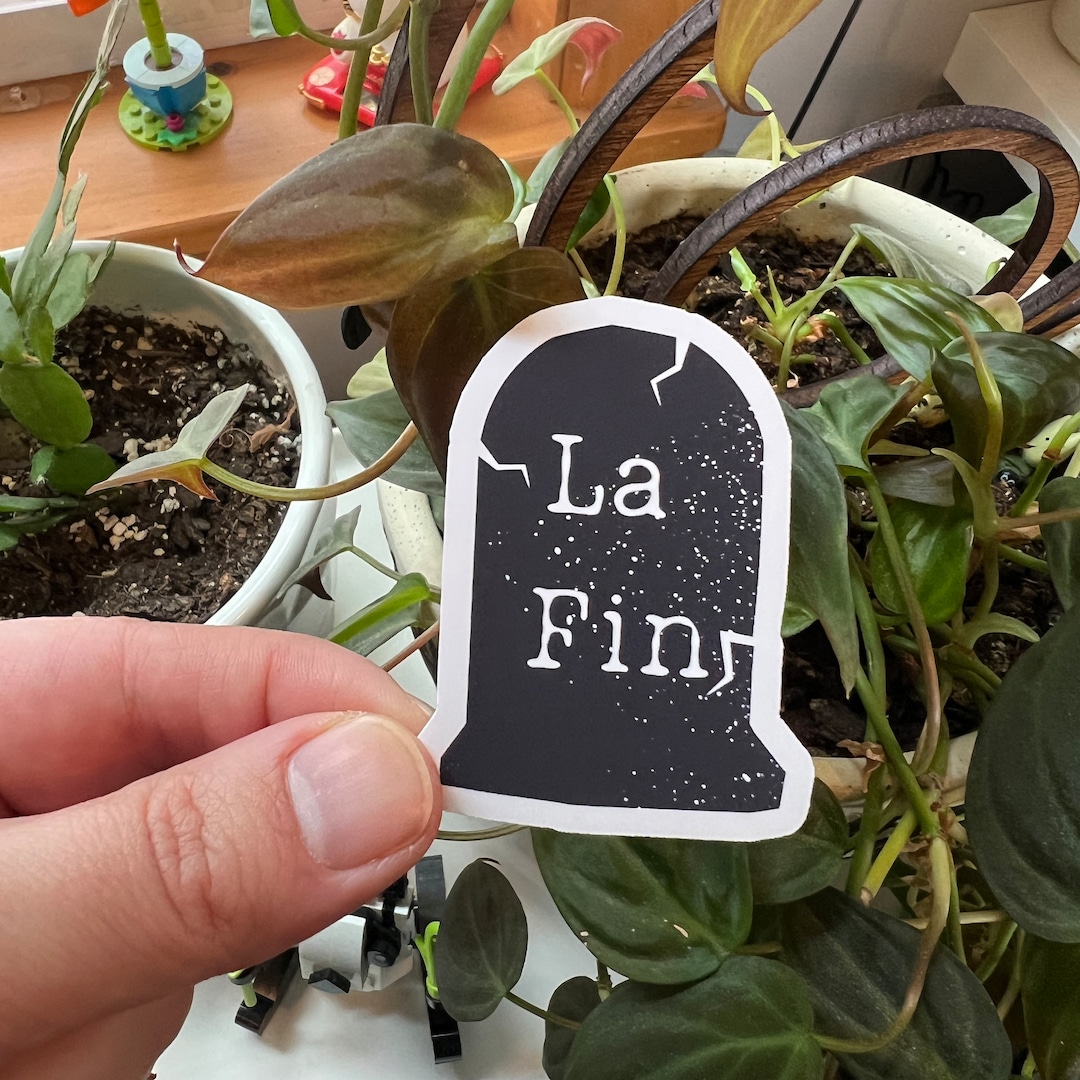 La Fin the End Gravestone Die Cut Matte Sticker | French Grave ...