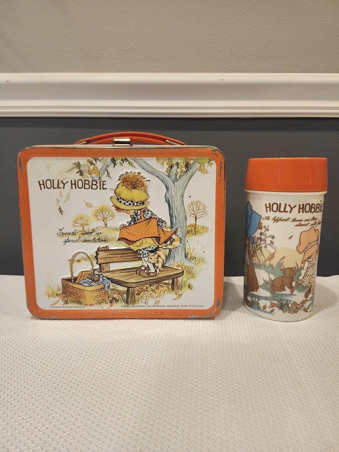 Very Nice~vintage 1970s~holly Hobbie~metal~lunch Box & Thermos~aladdin ...