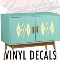 Astro Atomic Diamond DECAL Mailbox Address Numbers Retro Mid Century ...
