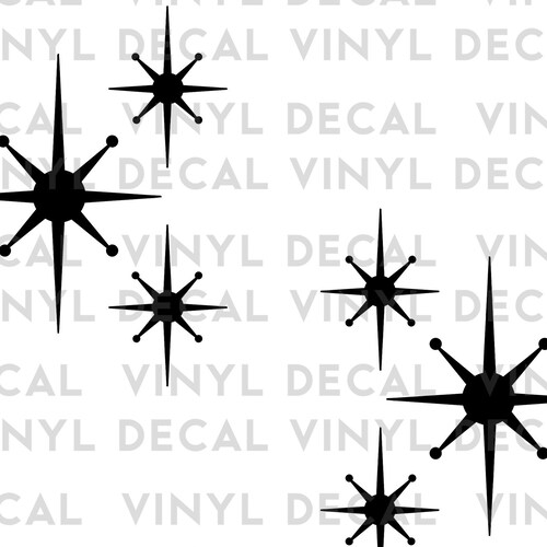 Set of 2 Polaris Atomic Starburst Vinyl DECAL Vintage Inspired - Etsy