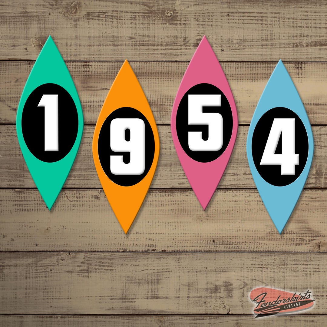 Atomic Teardrop Mid Century House Address Numbers Acrylic Retro - Etsy