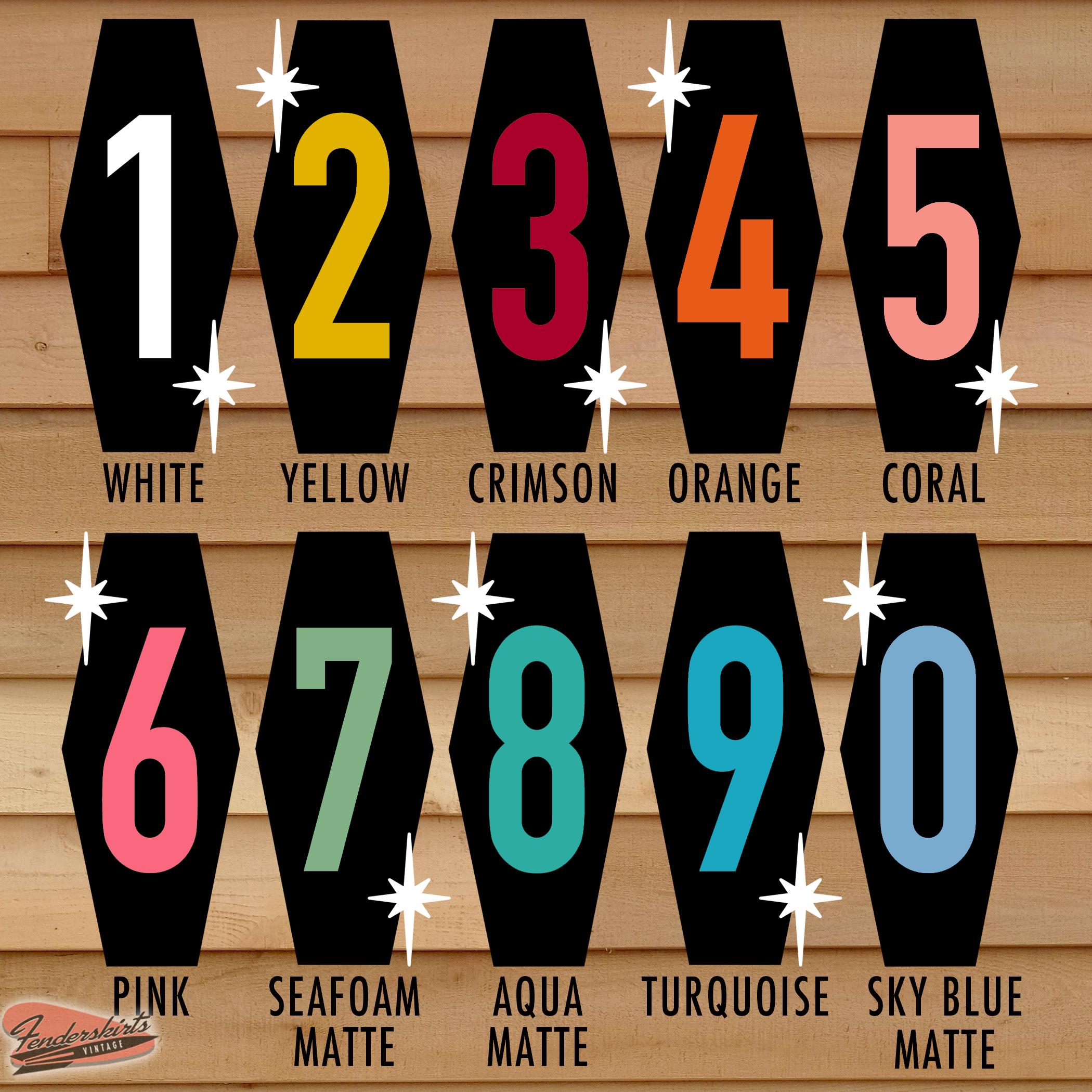 Hex Atomic Starburst Mid Century House Address Numbers - Etsy
