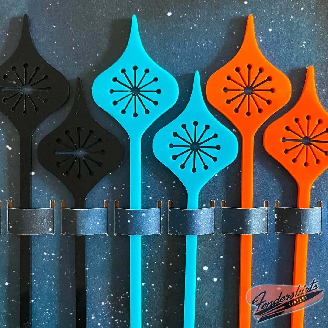 Set of 6 Jupiter Starburst Swizzle Stir Sticks Cocktails Barware ...
