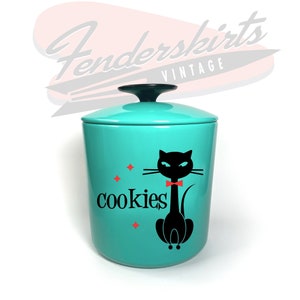 Vinyl DECALS Slim Kitty Cat Kitchen Canister Cake Bread Vintage ...