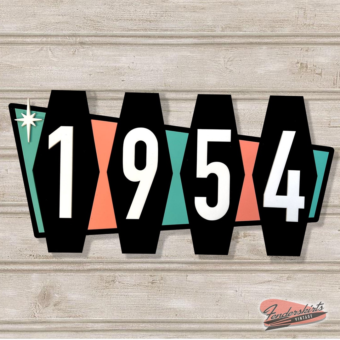Hex Atomic Acrylic Sign Address Numbers Mid Century House - Etsy