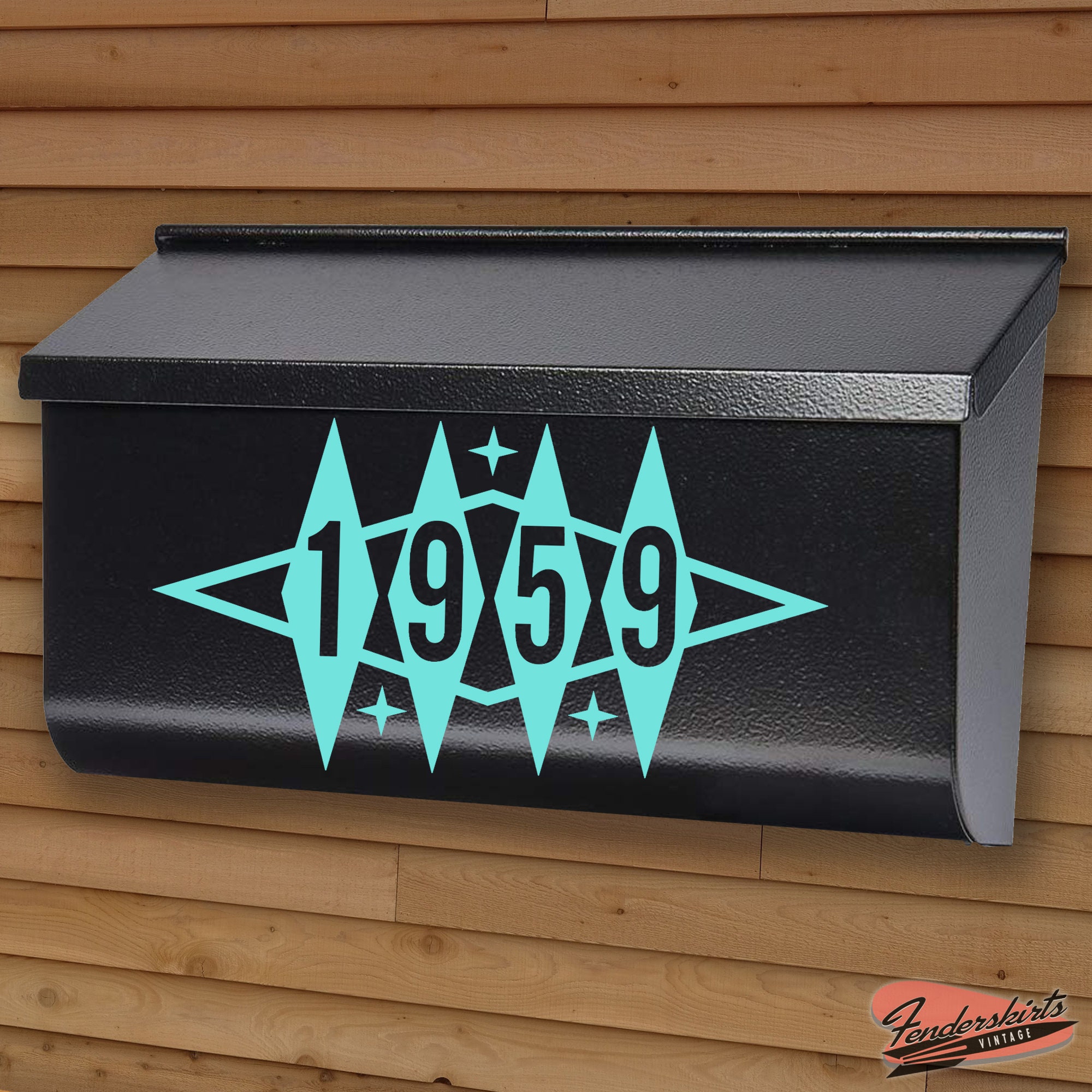Astro Atomic Diamond DECAL Mailbox Address Numbers Retro Mid Century - Etsy