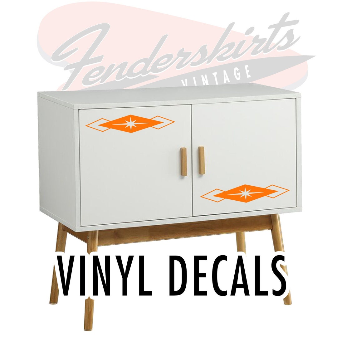 Set of 3 Equinox Diamond Starburst Vinyl DECAL Vintage Inspired Retro ...