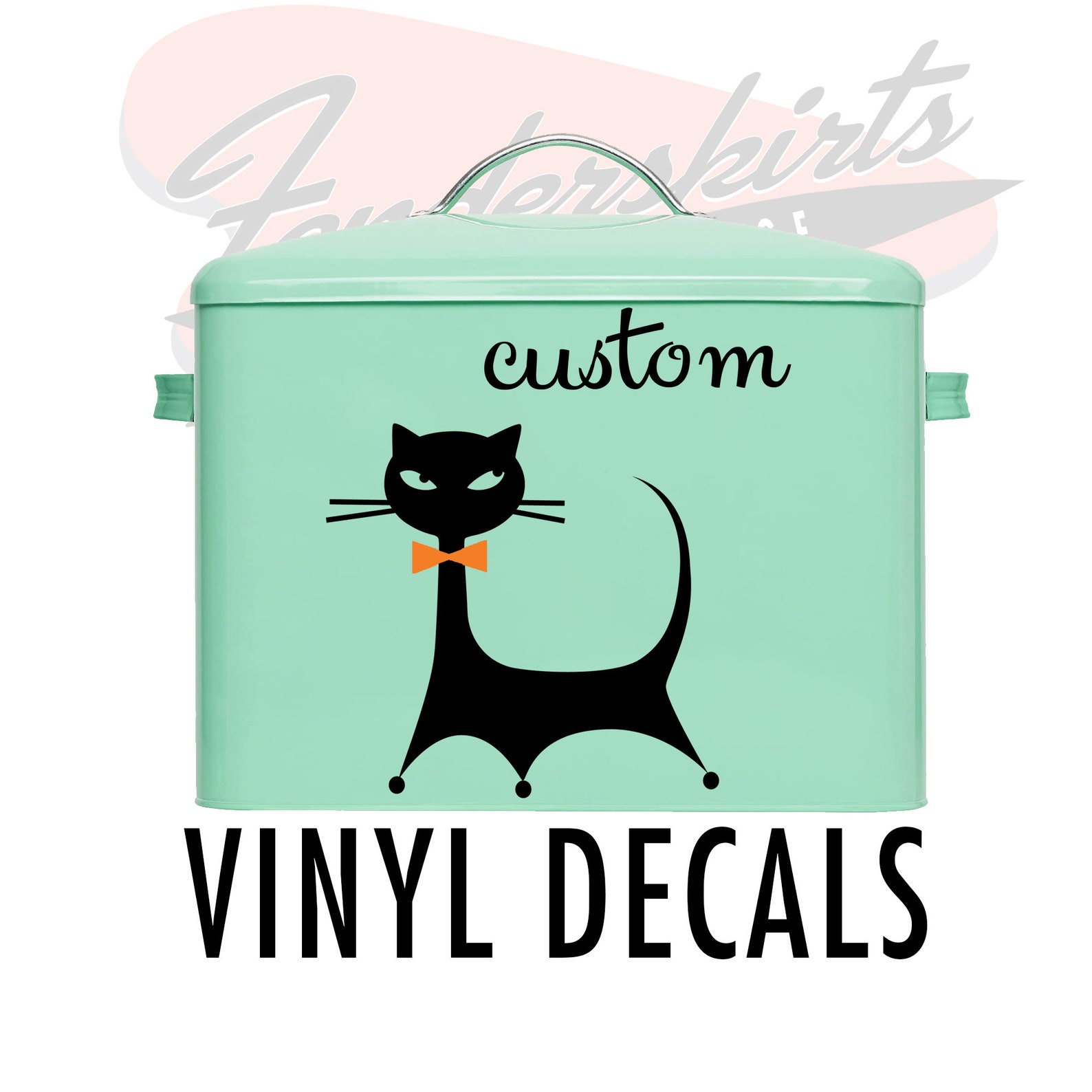 Atomic Kitty CUSTOM Vinyl DECAL Vintage Inspired Retro Mid Century - Etsy
