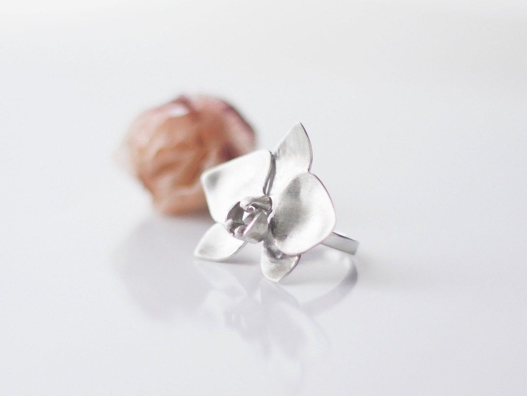 Handmade Silver Orchid Ring. Flower Ring. Silver Ring. - Etsy