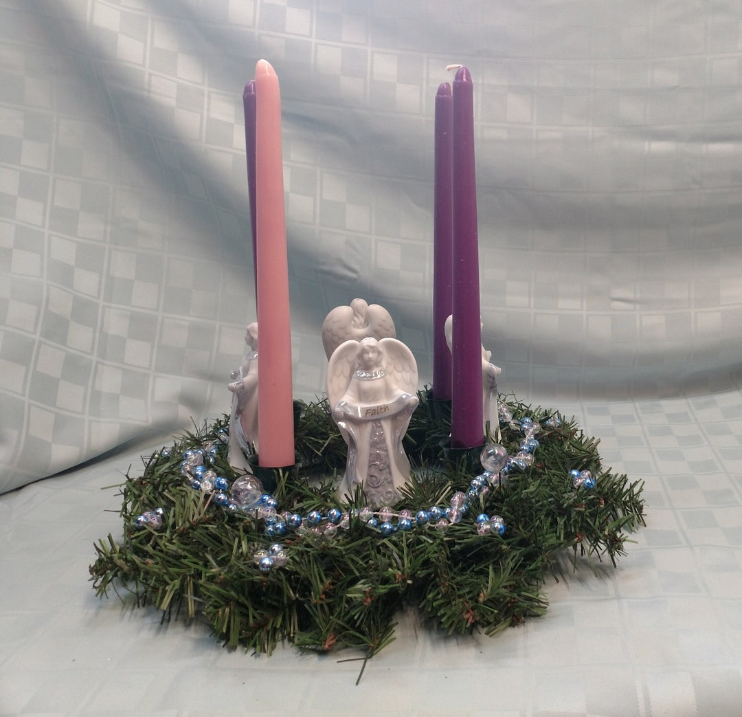 Advent Wreath Candle Holder Christmas Centerpiece - Etsy