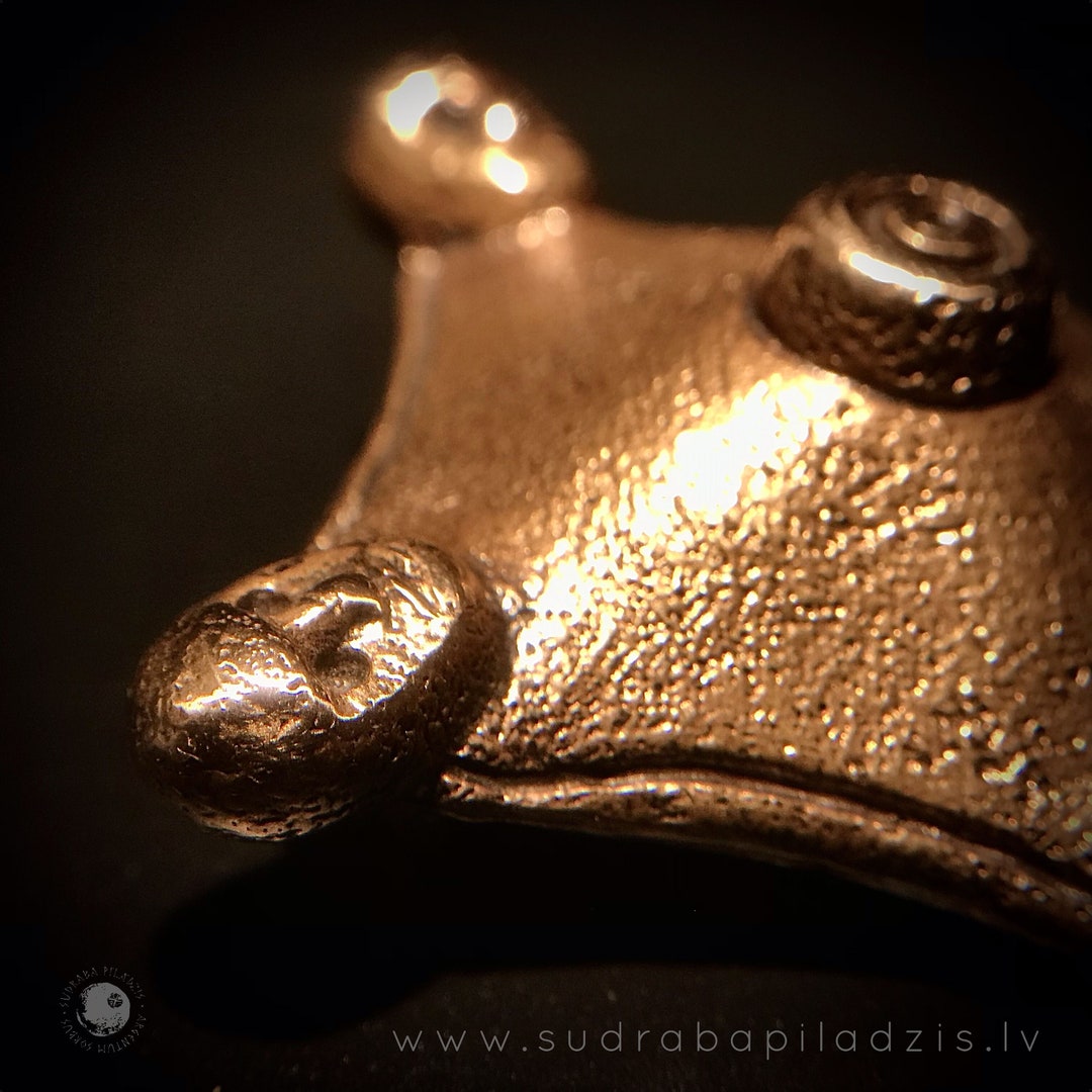 ANCIENT BROOCH With Human Faces, Bronze, Historical, Replica, Amulet ...