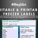 Freezer Bag Labels - Editable Printable Stickers - Monthly Planner ...