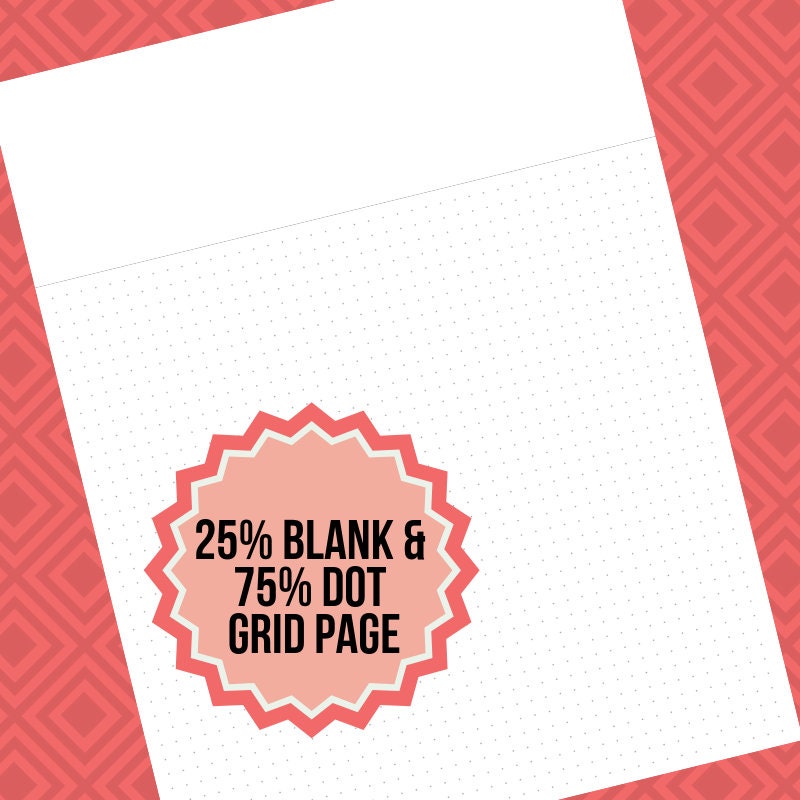 Dot Grid Paper Printable Bullet Journal Page Inserts VARIETY PACK 5mm ...