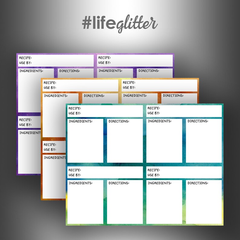 Freezer Bag Labels - Editable Printable Stickers - Monthly Planner ...