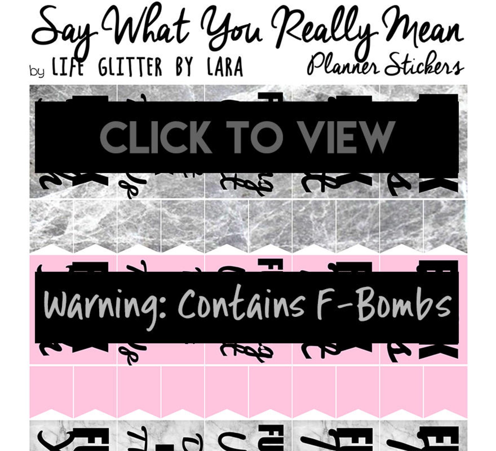 Profanity Planner Sticker : Fuck This Planner Stickers Adult Content ...
