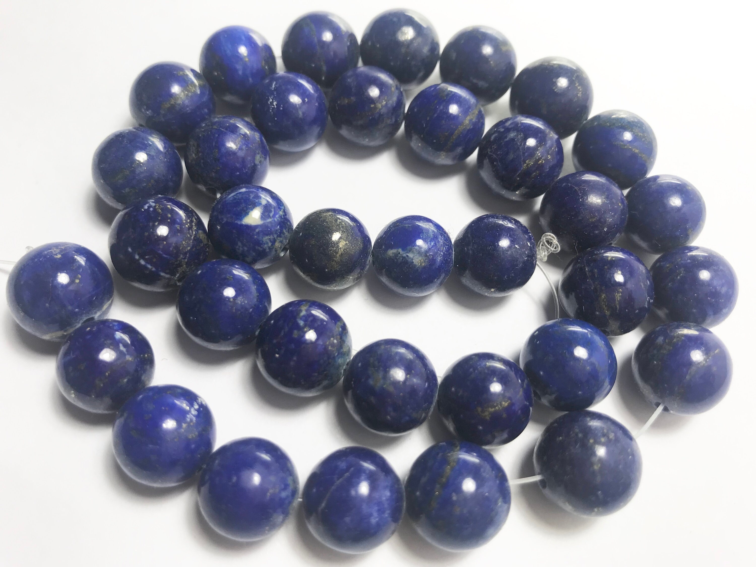 Gema calidad impresionante azul real natural lapiz lazuli redondo ...