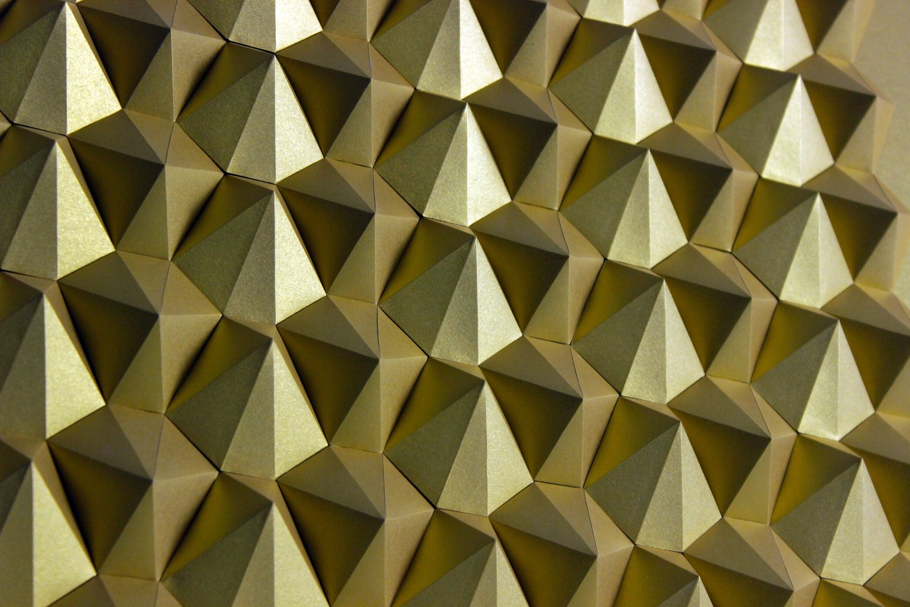 Golden Wall Sculpture Interlocking Paper - Etsy