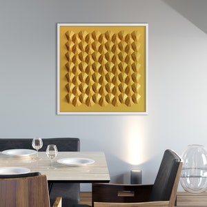 Golden Wall Sculpture Interlocking Paper - Etsy