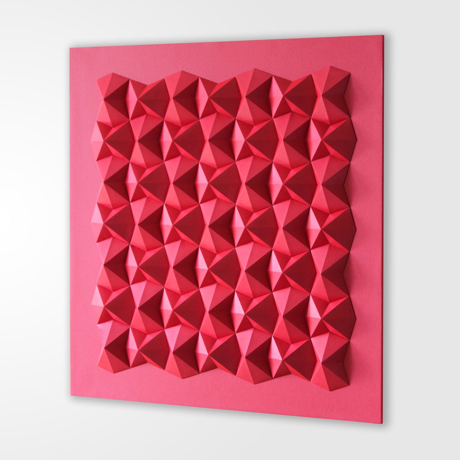 Red Wall Sculpture Interlocking Paper - Etsy