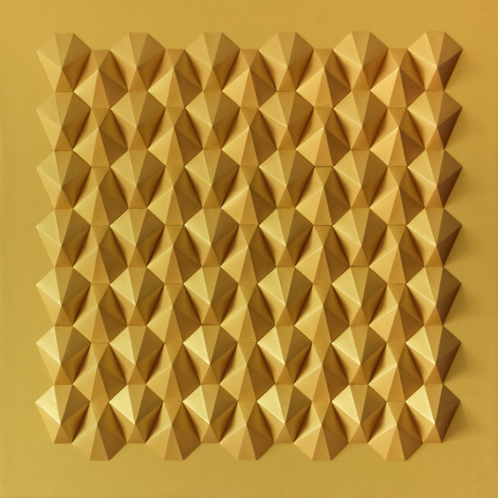 Golden Wall Sculpture Interlocking Paper - Etsy