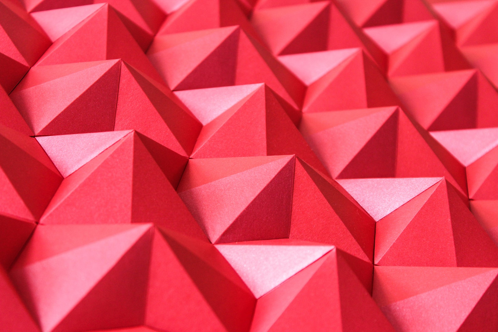 Red Wall Sculpture Interlocking Paper - Etsy