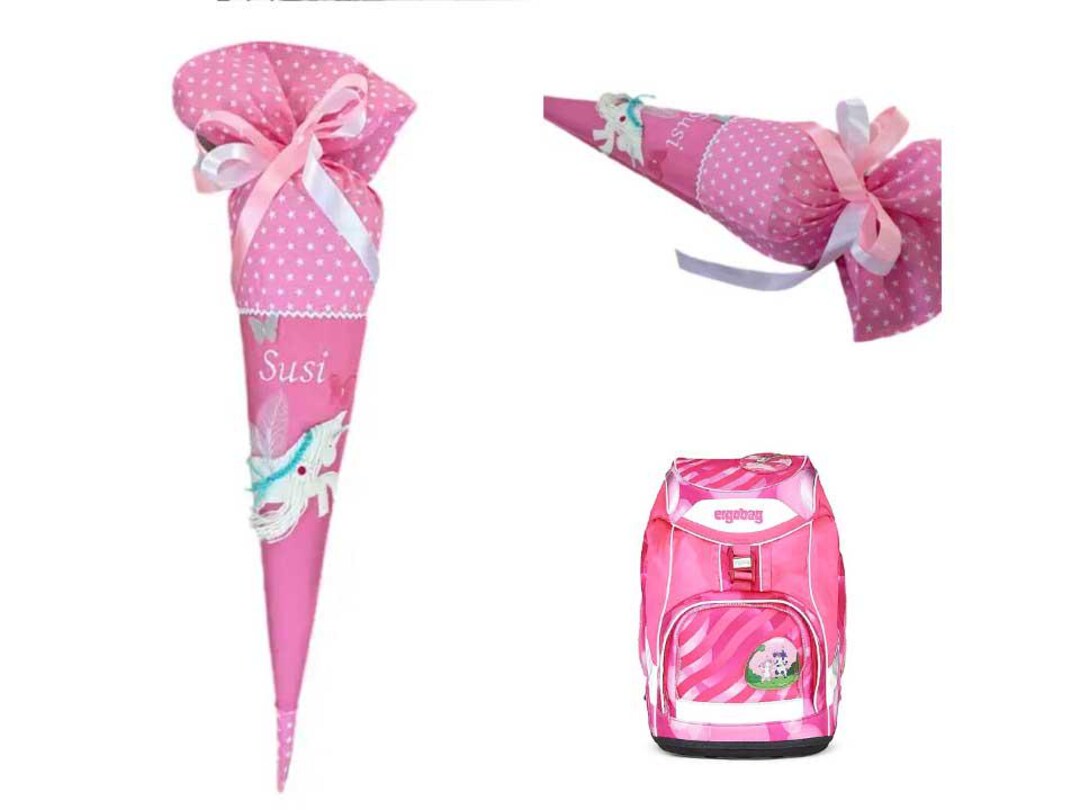 School Cone "unicorn" Pink, Personalized Candy Cone With Name & Date ...