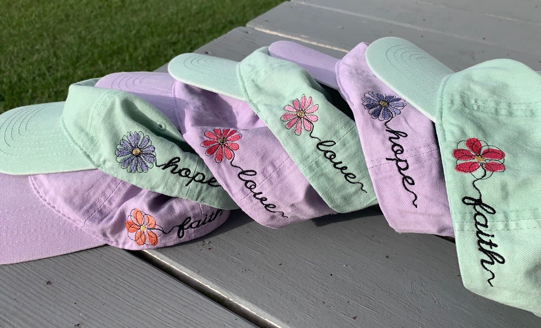 Faith Hope Love Embroidered Baseball Hat Baseball Hat Embroidered Hat ...