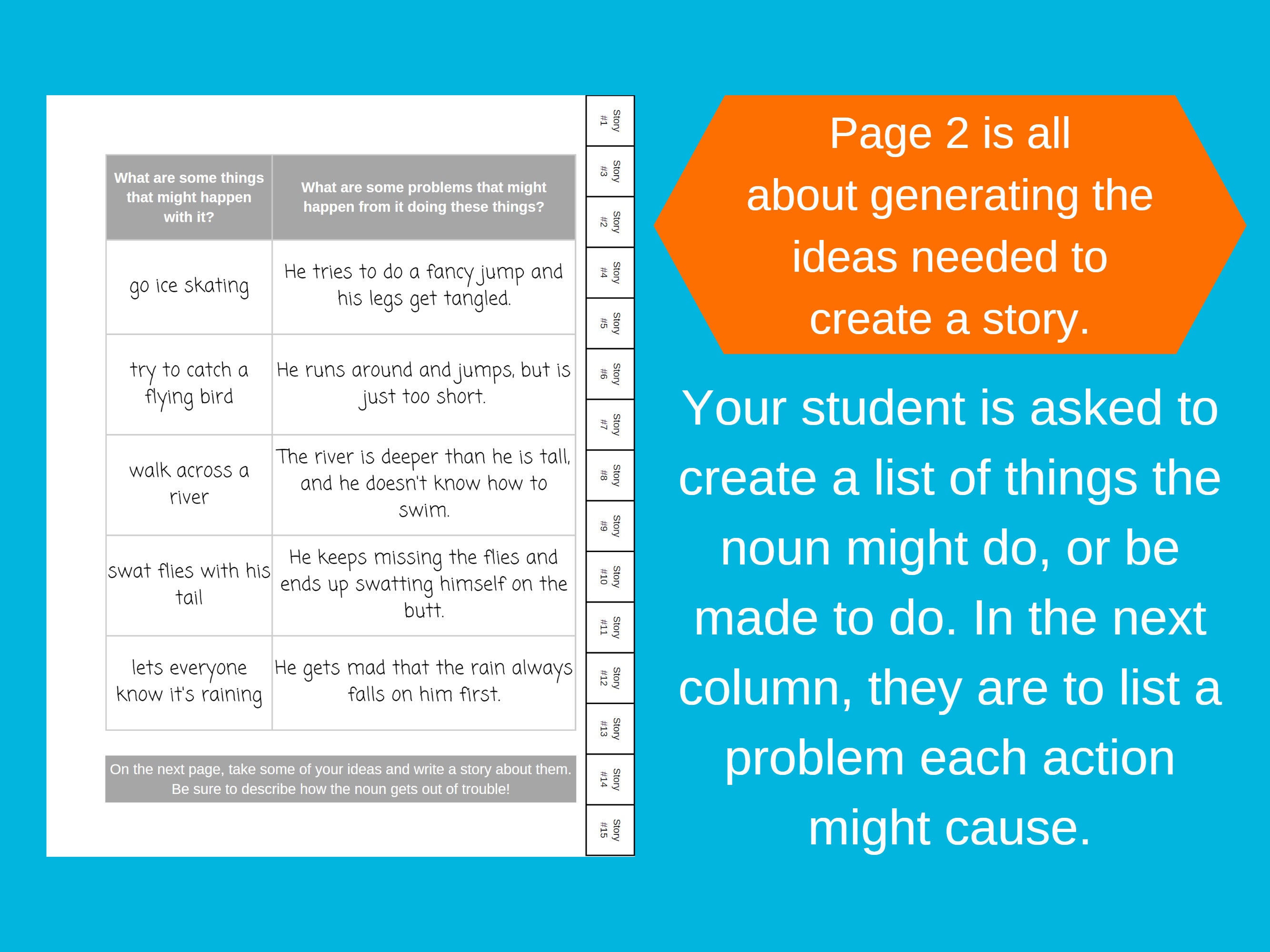 Pick a Noun, Write a Story PDF Template for Kindle Scribe and ...