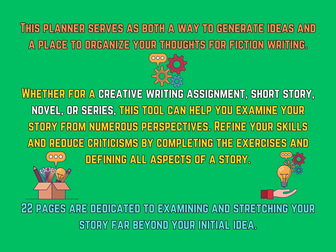 Creative Writing Planner: Fiction PDF Template for Kindle Scribe and ...