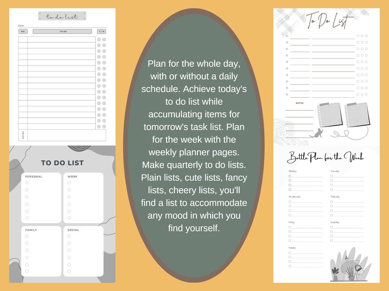 Different Day, Different to Do List PDF Template for Kindle Scribe and ...