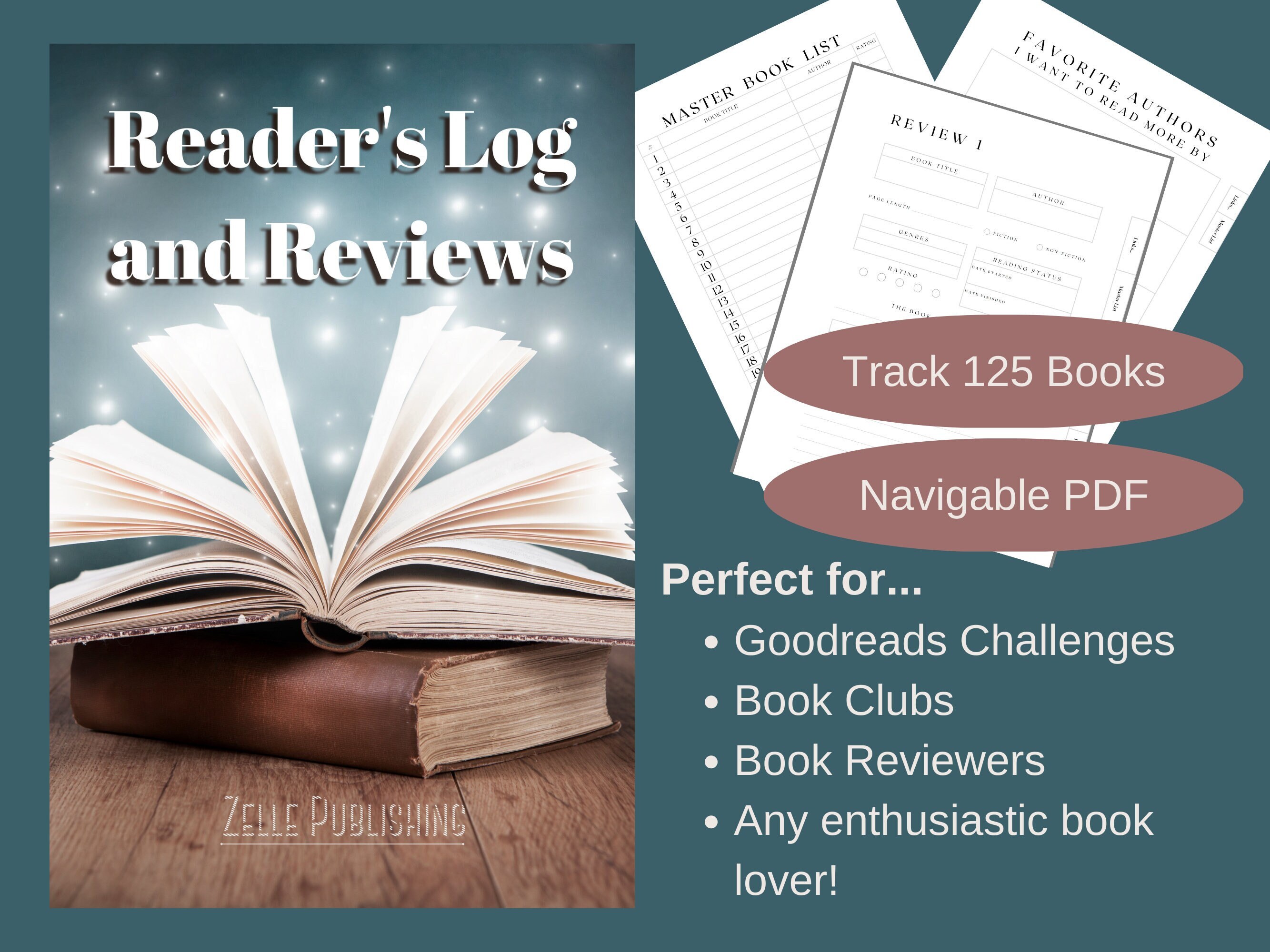 Reader's Log and Book Review PDF Template for Kindle Scribe and ...