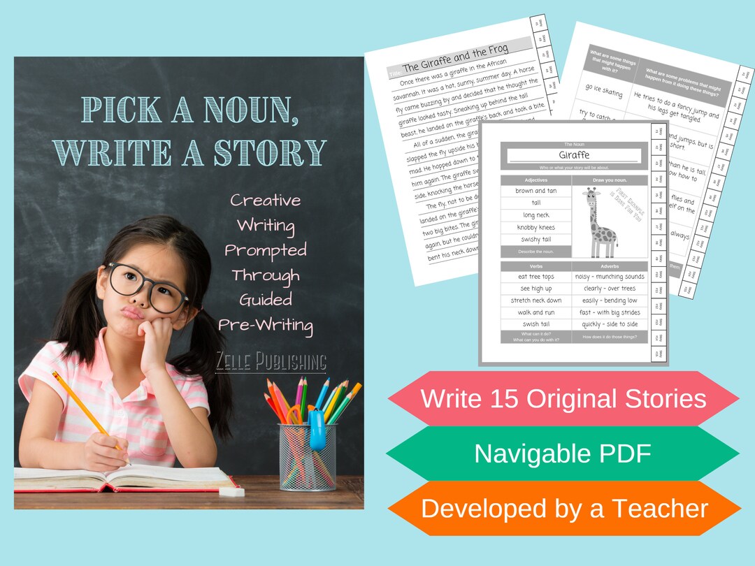 Pick a Noun, Write a Story PDF Template for Kindle Scribe and ...