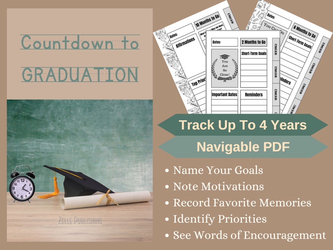 Countdown to Graduation PDF Template for Kindle Scribe and Remarkable ...