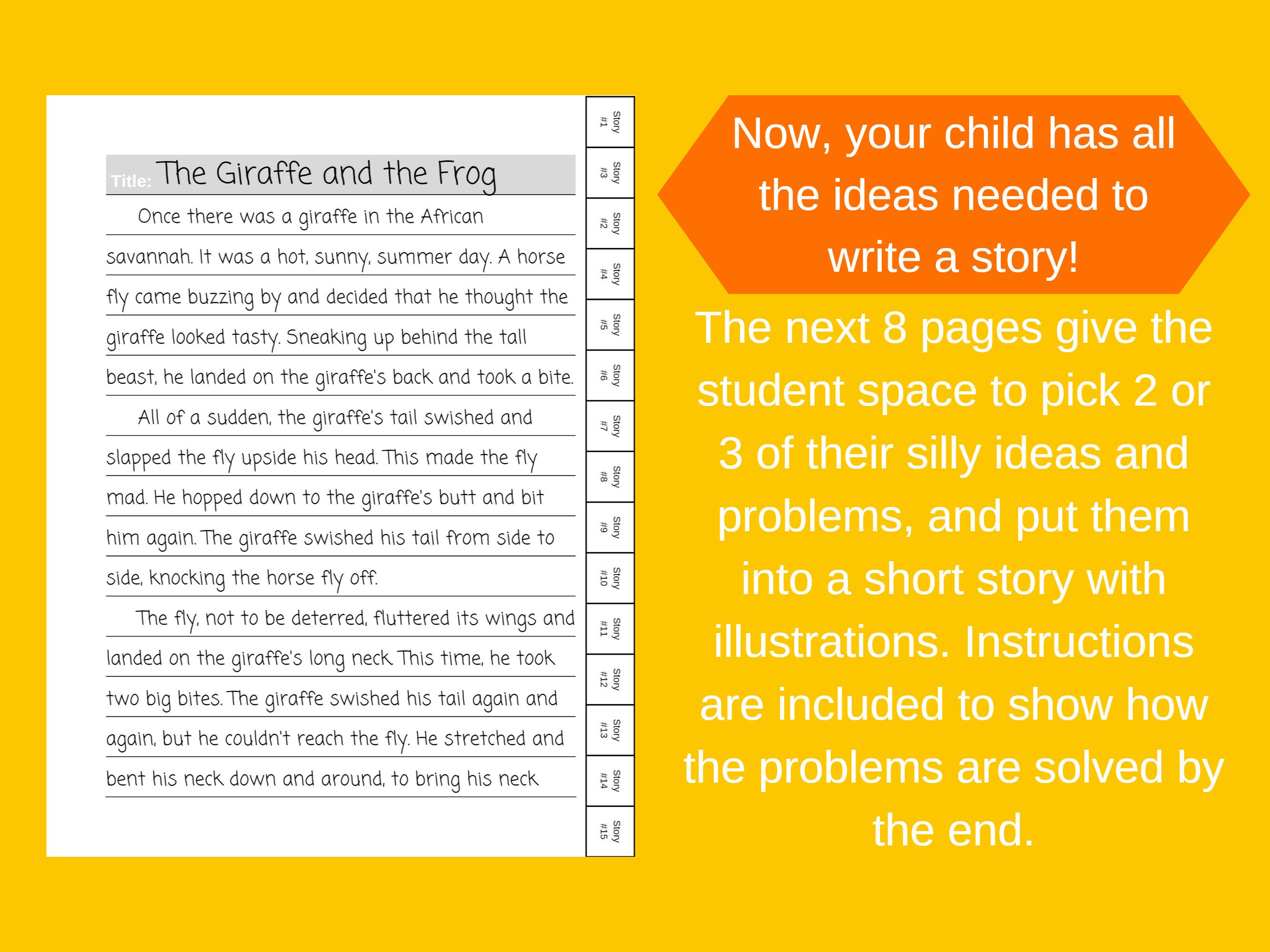 Pick a Noun, Write a Story PDF Template for Kindle Scribe and ...