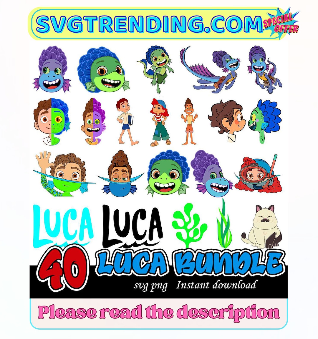 40 Luca Svg Luca Clipart Bundle Luca Svg Cut Files for - Etsy