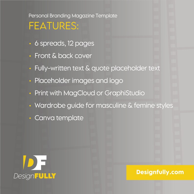 Personal Branding Magazine Template for Canva - Etsy