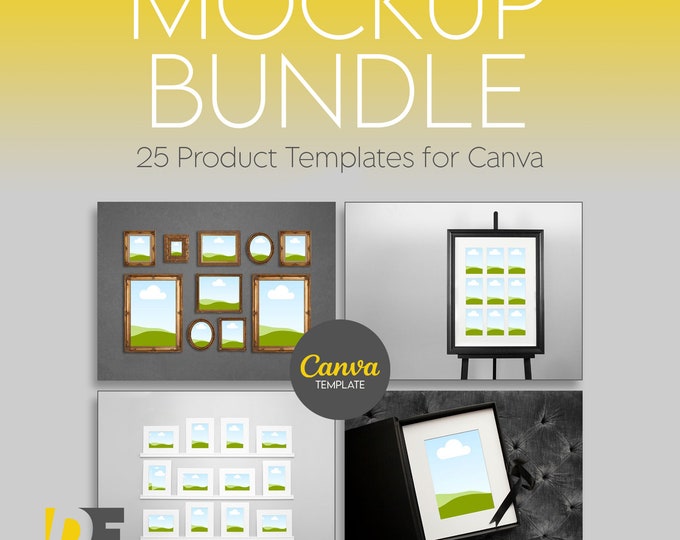 Product Mockup Bundle for Canva - Etsy