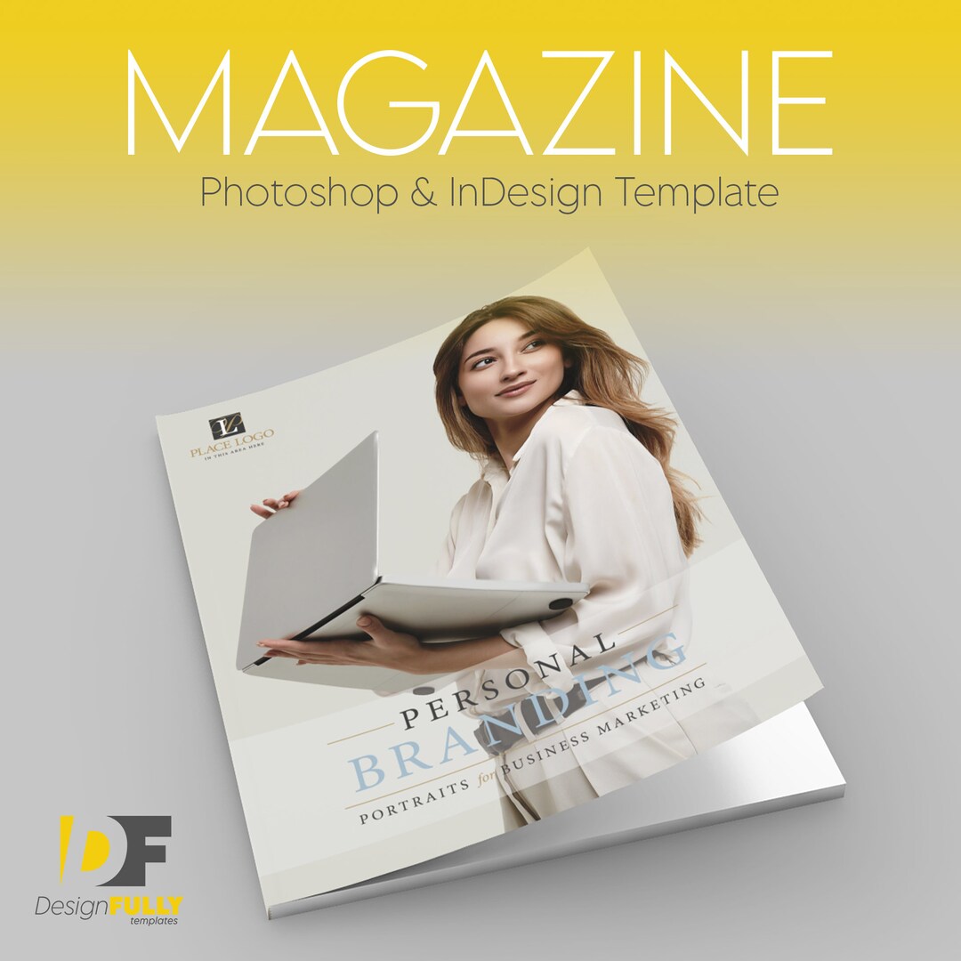 Personal Branding Magazine Template for Indesign & Photoshop - Etsy