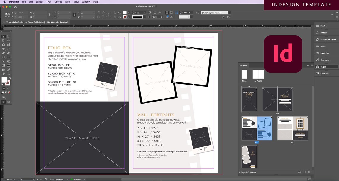 Product Guide Booklet for Indesign & Photoshop - Etsy