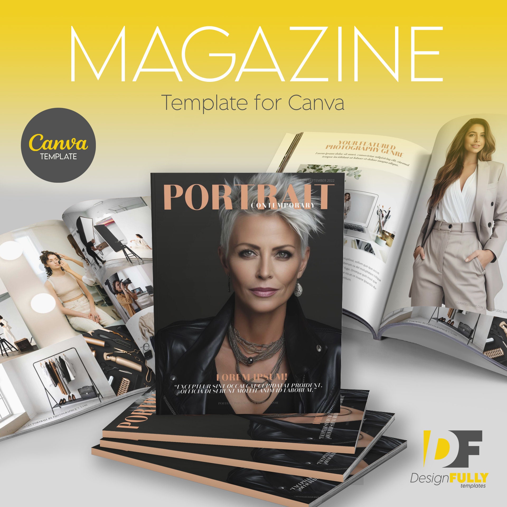 Magazine Template for Canva - Etsy