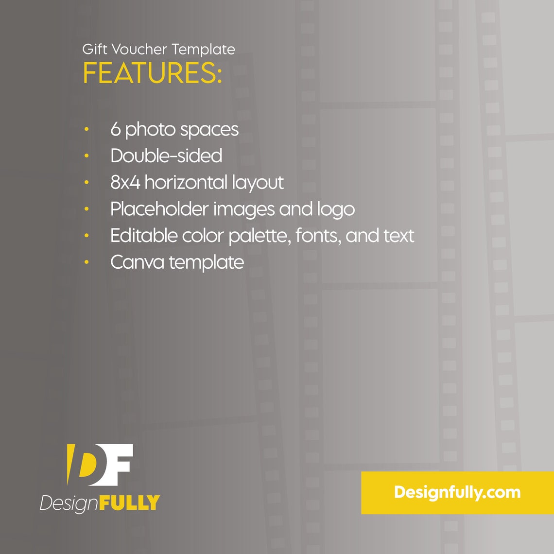 Gift Voucher Template for Canva - Etsy