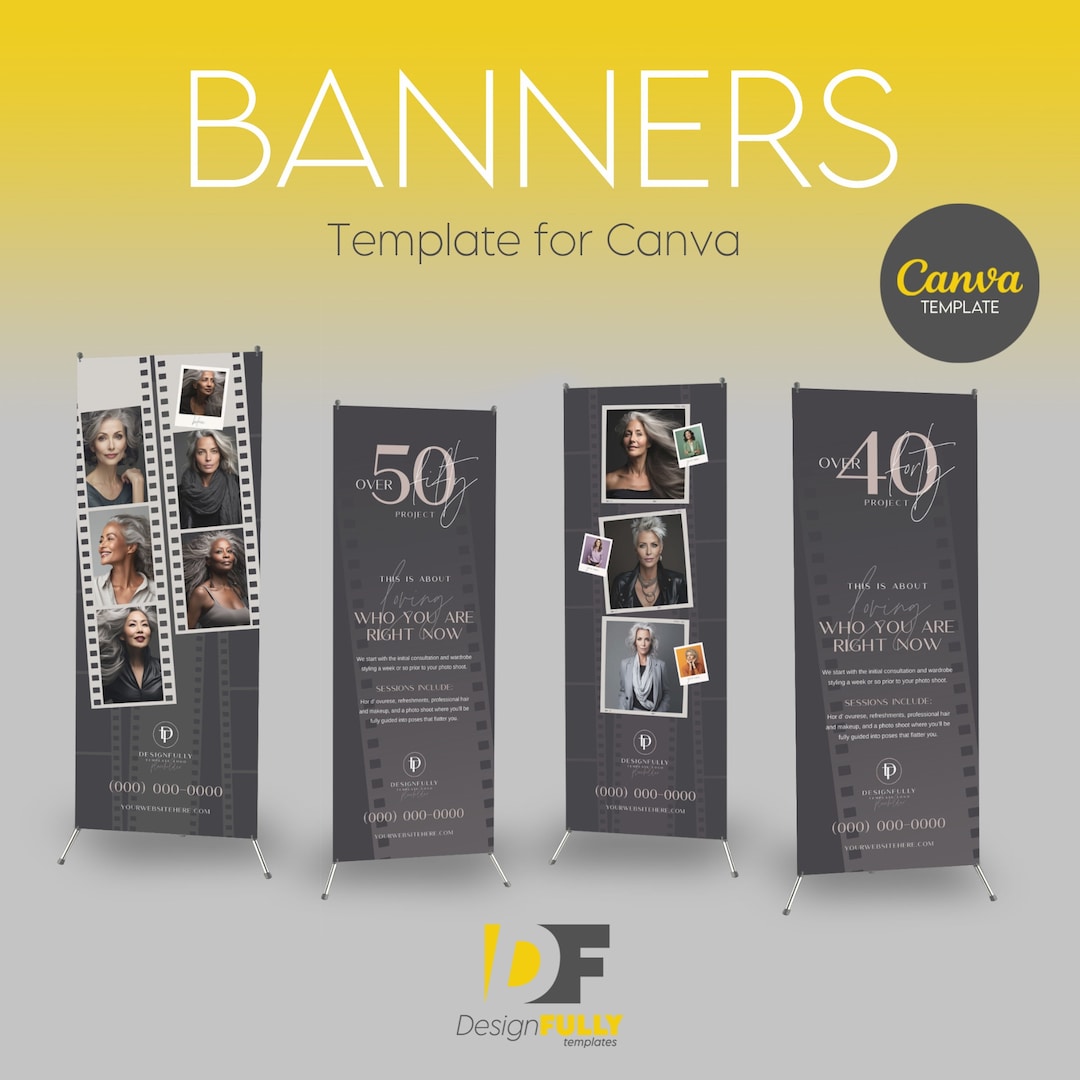 Marketing Banner Templates for Canva - Etsy