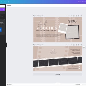 Gift Voucher Template for Canva - Etsy UK