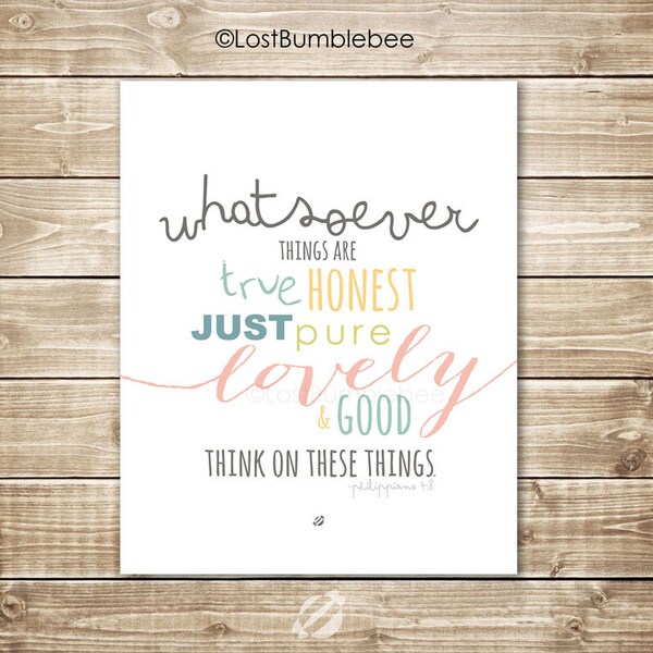Whatsoever Things - Etsy