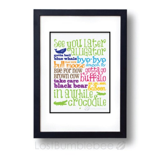 See You Later Alligator in a While Crocodile. Fun Goodbye - Etsy New ...